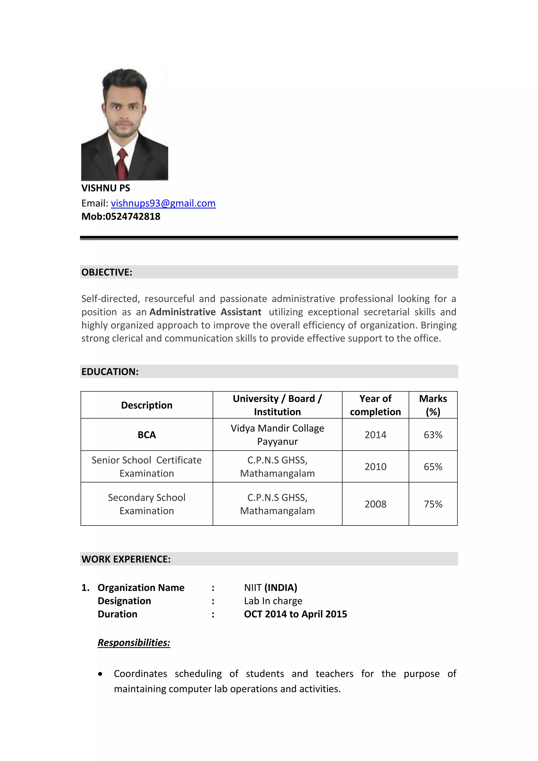 Vishnu CV Pdf | PDF