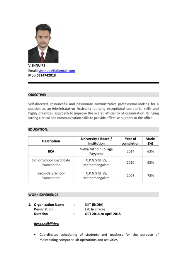 Vishnu CV Pdf | PDF
