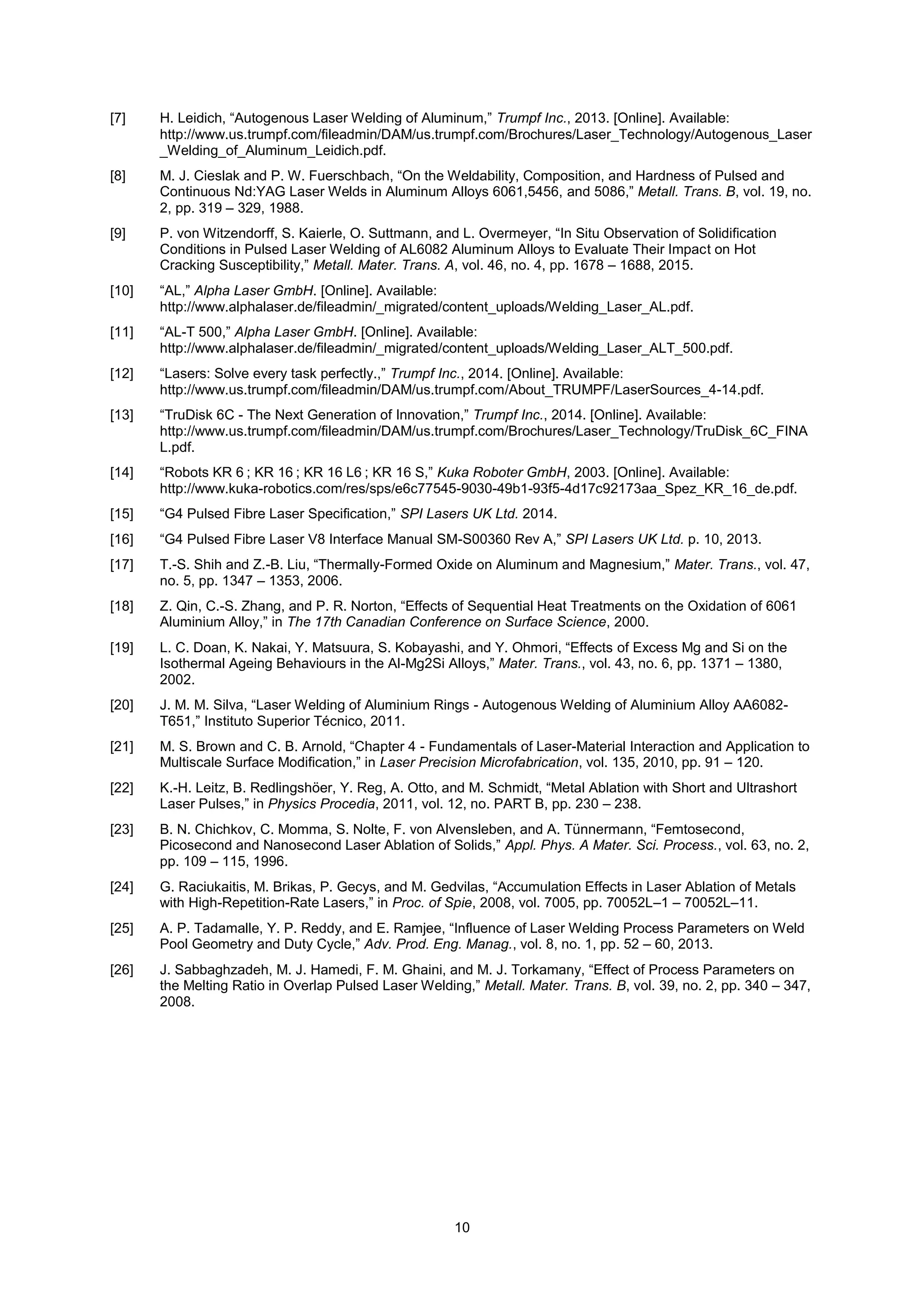 Autogenous pulsed laser welding of aluminium alloy AA6082-T651 | PDF