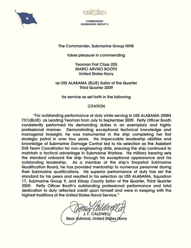 Letter of Commendation 731 | PDF