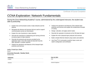 Cisco network fundamental | PDF