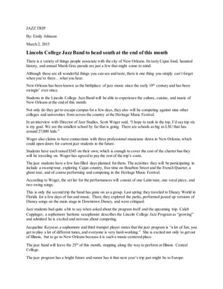 Jazz Band - Newspaper Article | PDF