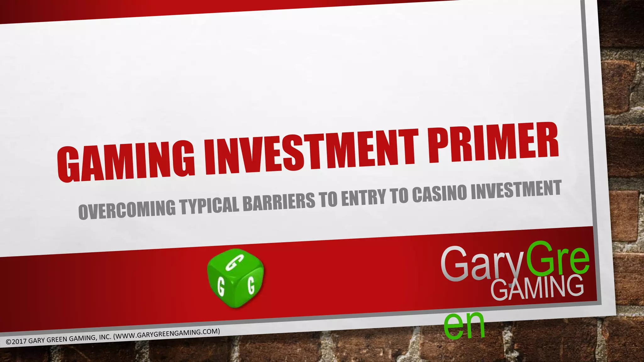 Gaming Investment Primer | PPTX