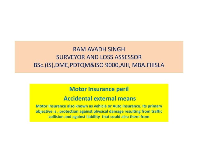 RAM AVADH SINGH-Peril-Accident external means | PPTX