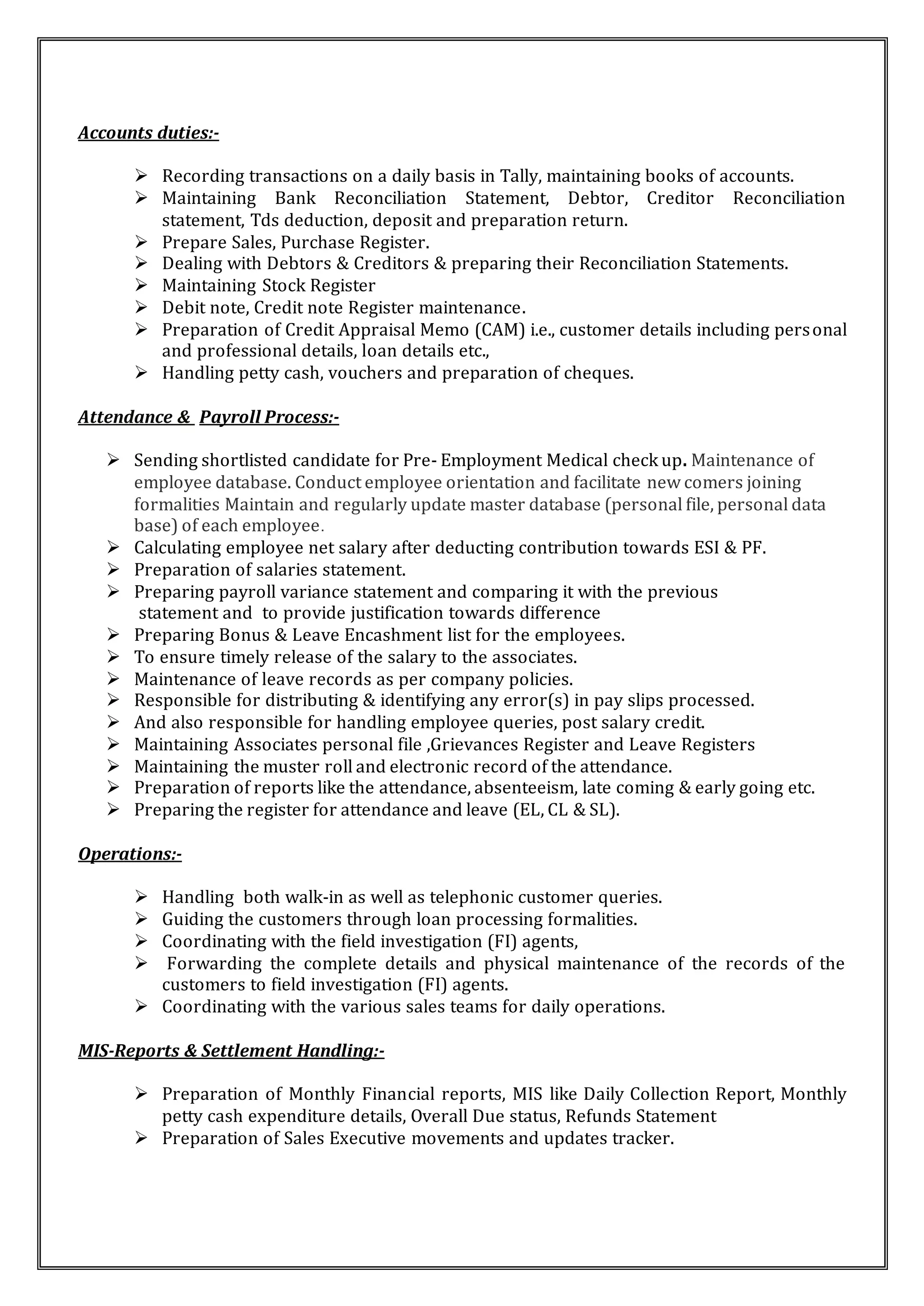 Chithra resume | DOCX