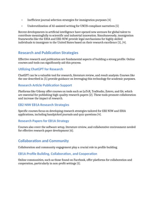 EB1A Profile Building: Research Strategies and Computational Tools for USCIS Approval | PDF