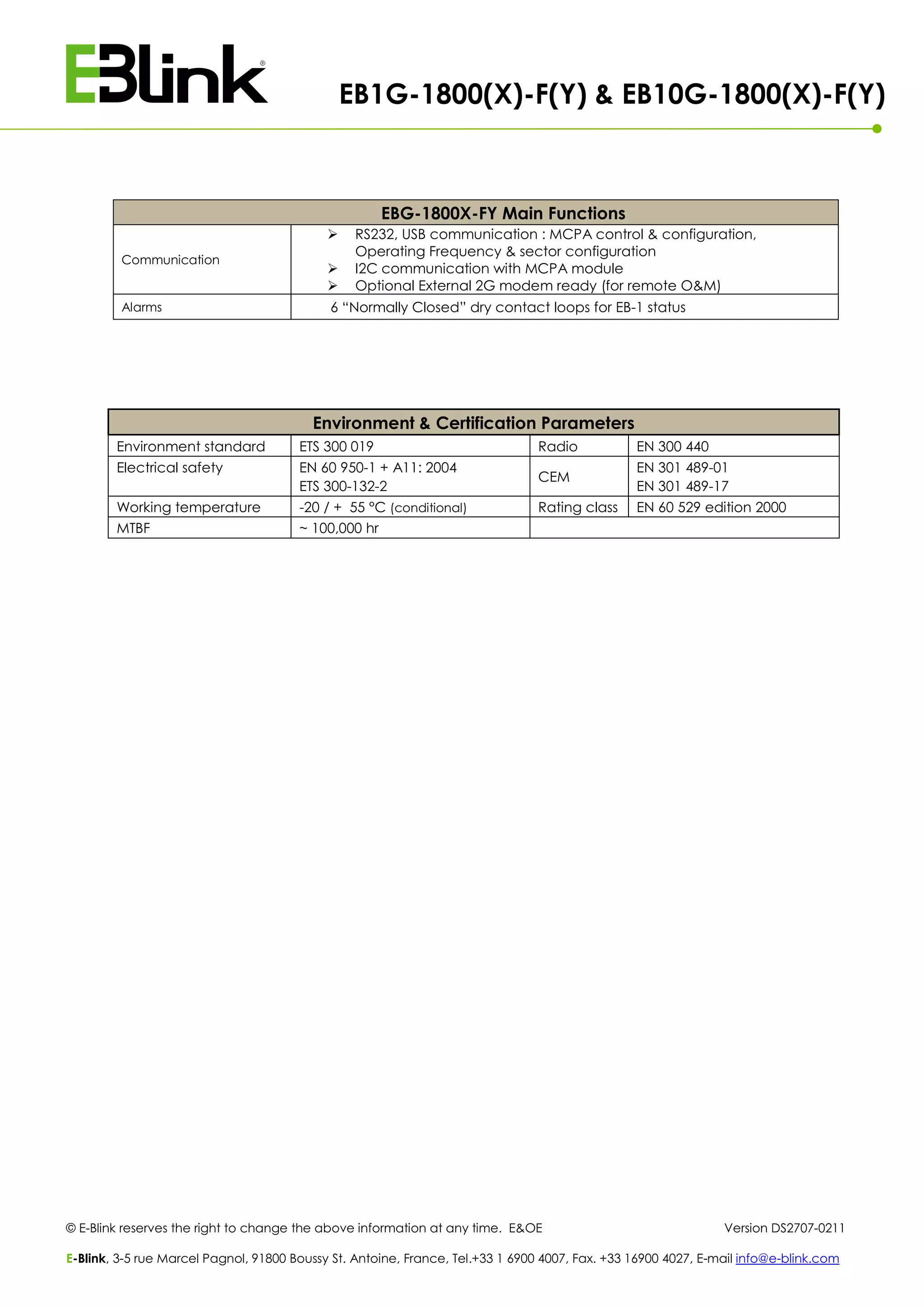 Eb1 dcs1800 datasheet | PDF