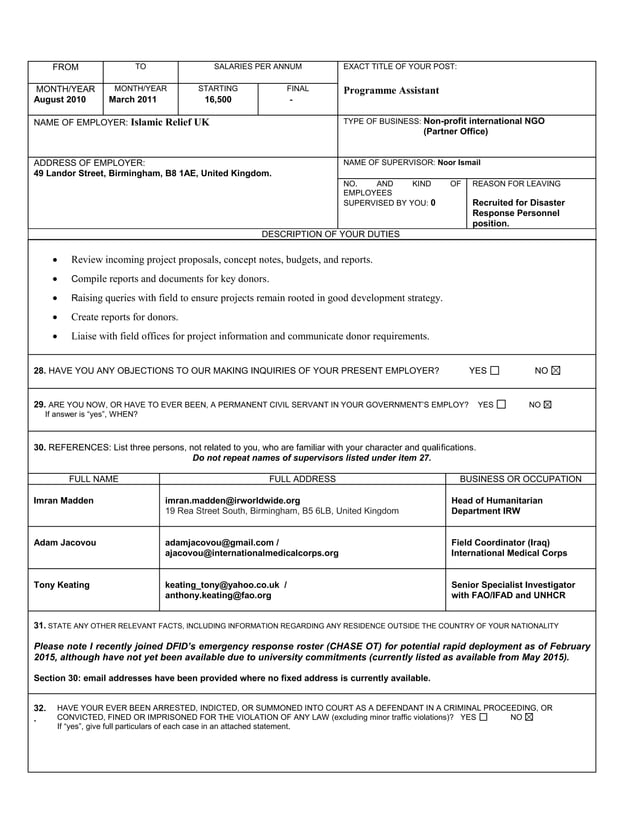 Nicholas Jones P11 Form | PDF | Resume Writing and Advice | Job Search
