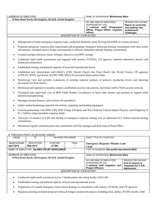 Nicholas Jones P11 Form | PDF