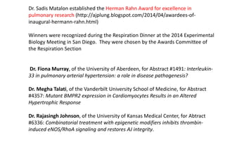 AJP-Lung 2014 Acomplishements | PPTX