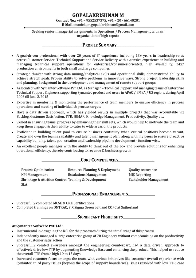 Gopalakrishnan M CV | PDF