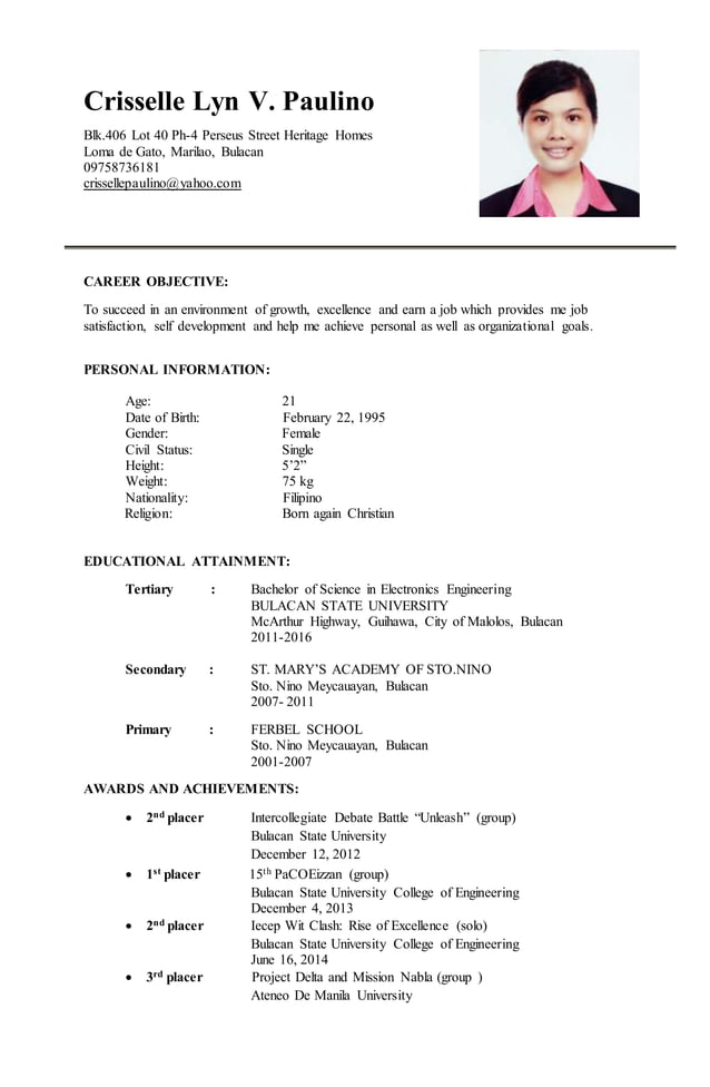 Crisselle Lyn resume | PDF