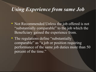 PERM Labor Certification EB2 Experience Requirements. | PPT