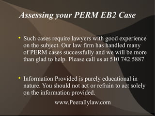 PERM Labor Certification EB2 Experience Requirements. | PPT