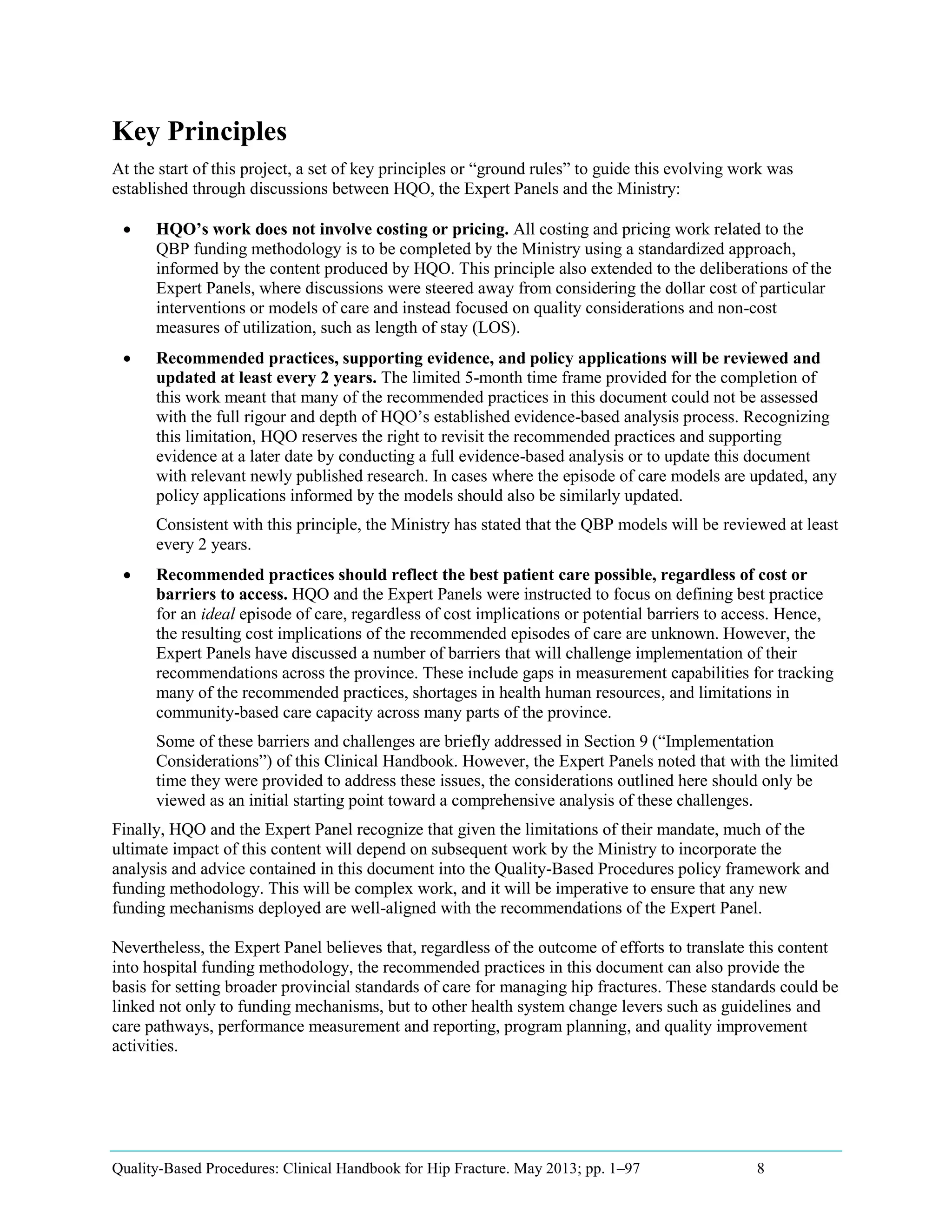 Quality Based Procedures_Clinical Handboook for Hip Fracture | PDF