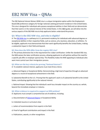 EB2 NIW National Interest Waiver Visa – QNAs.docx