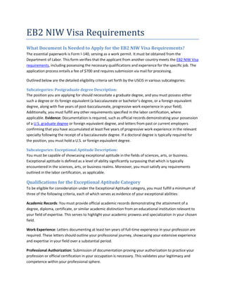 EB2 NIW Visa (National Interest Waiver) Requirements.docx