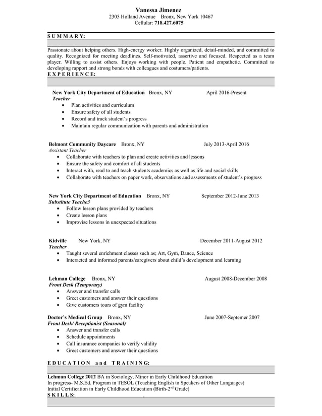 VJ Current Resume 2016 | PDF