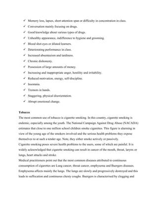 DRUGS AND SUBSTANCE ABUSE SENSITIZATION | DOC
