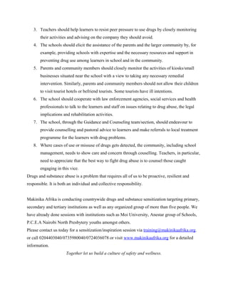 DRUGS AND SUBSTANCE ABUSE SENSITIZATION | DOC