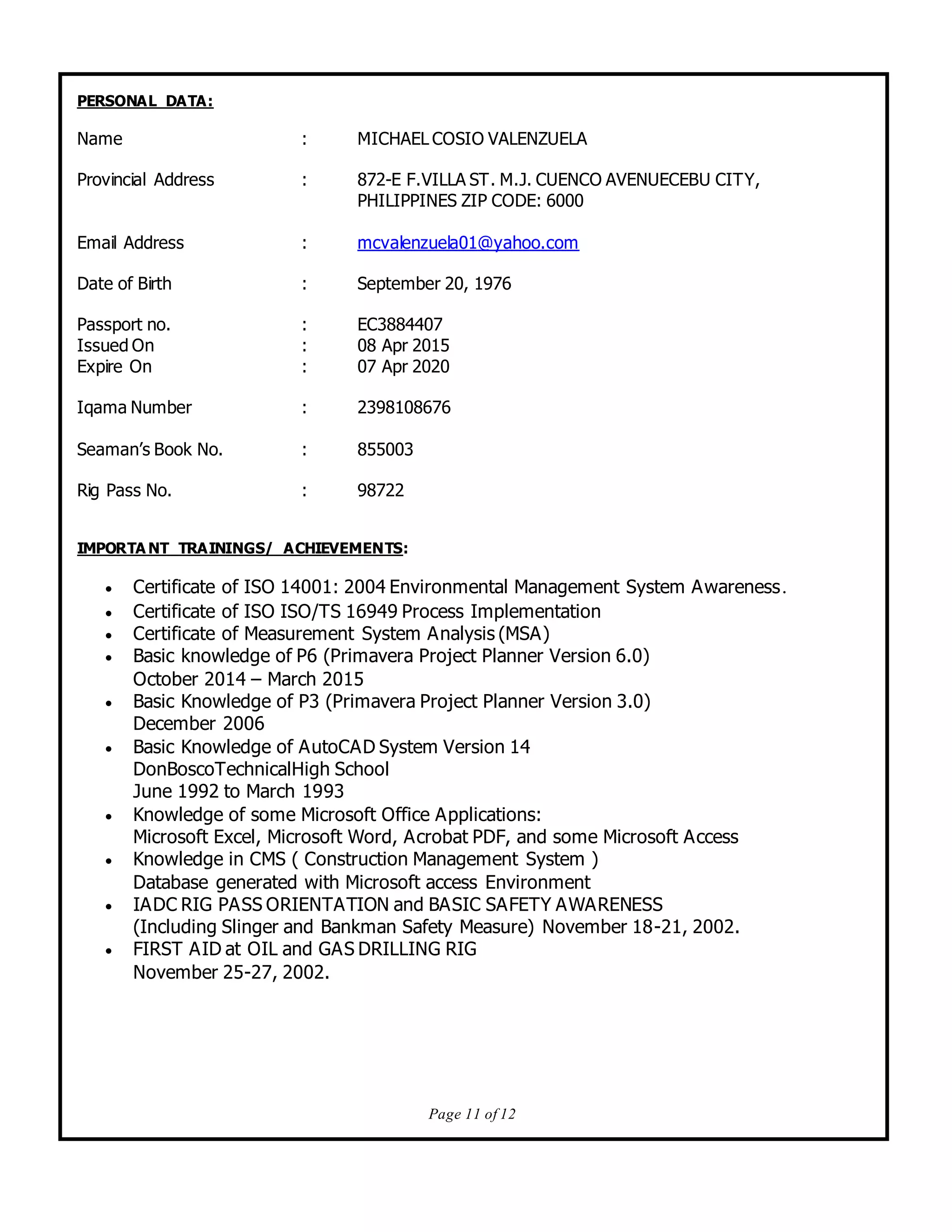 Updated CV MValenzuela (latest) | DOCX