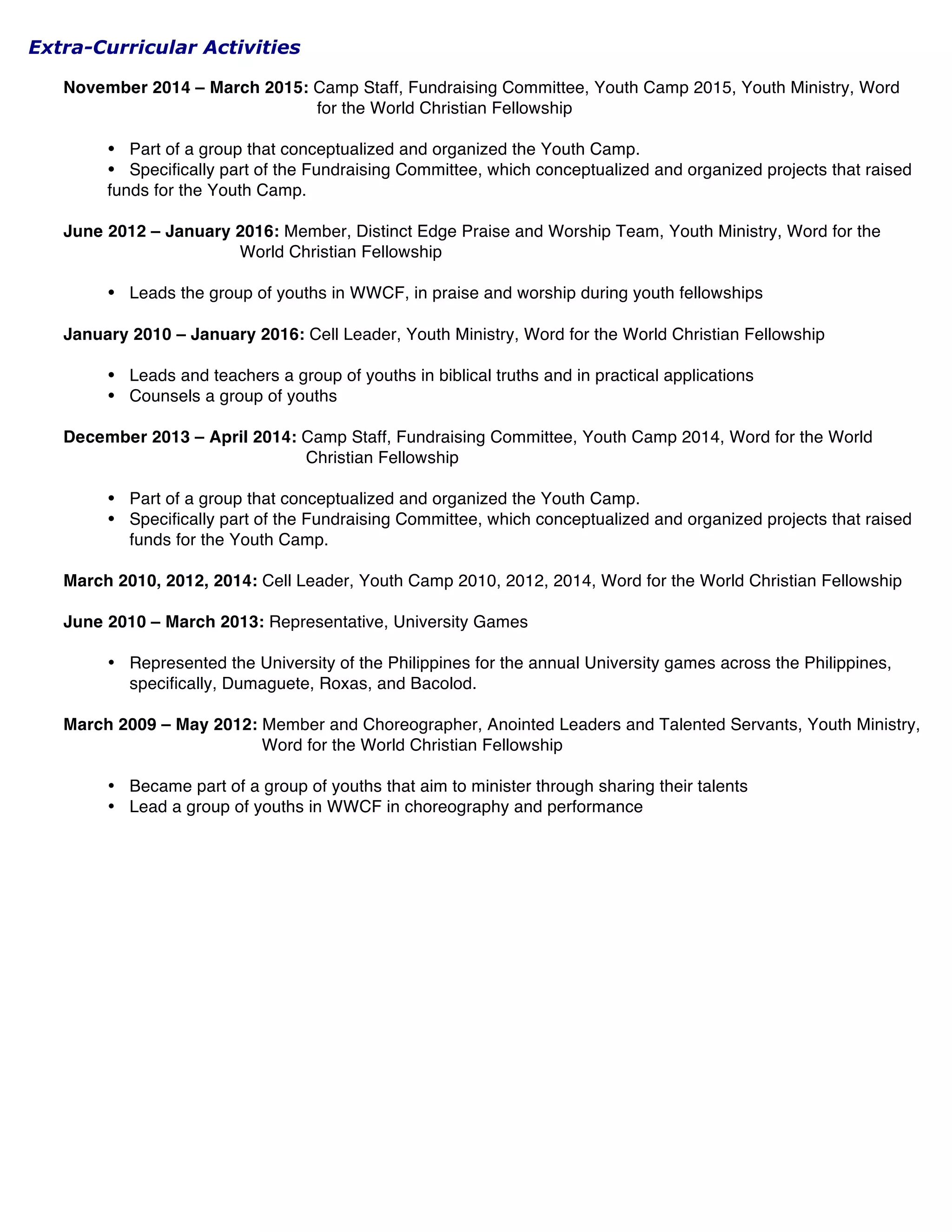 june 2016 resume | PDF