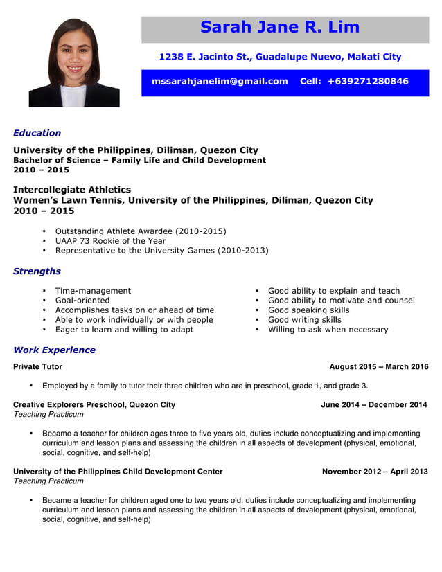 june 2016 resume | PDF