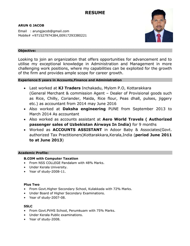 arun resume.doc(1) | PDF