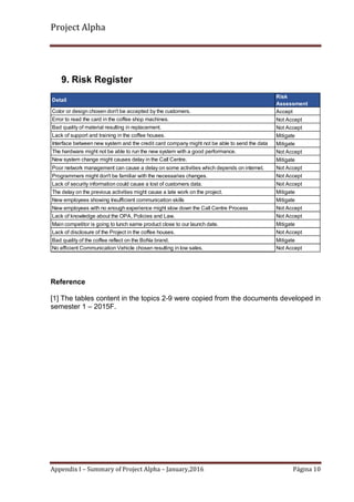 Project Alpha - Summary of the Project | PDF