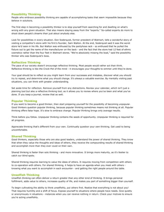 How Successful People Think | PDF