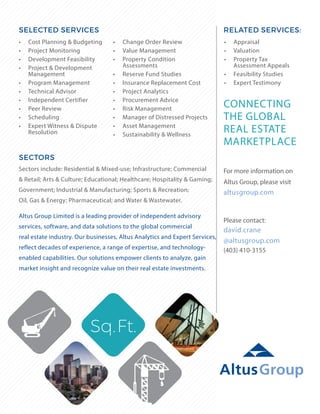 Cost Management, Altus Group brochure | PDF