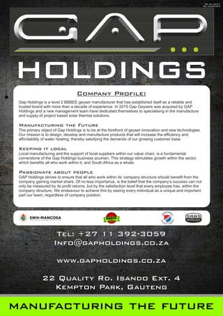 GAP Developers Brochure | PDF