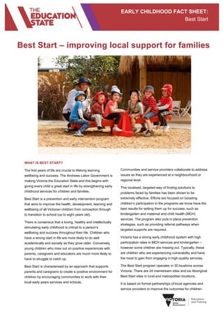Best Start Fact sheet | PDF