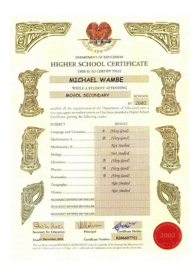 Upper Secondary (Grade 12) Certificate | PDF