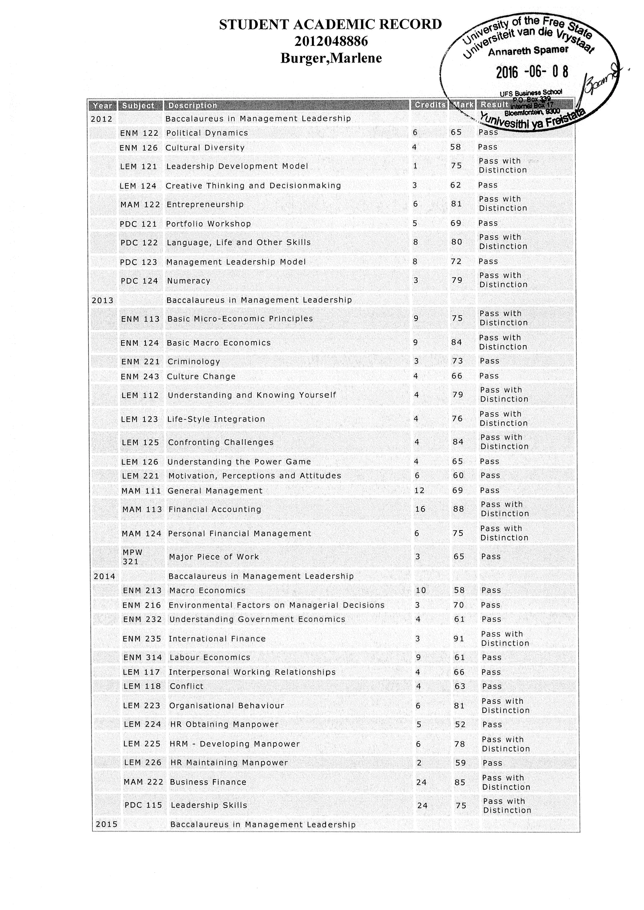 UFS study record | PDF