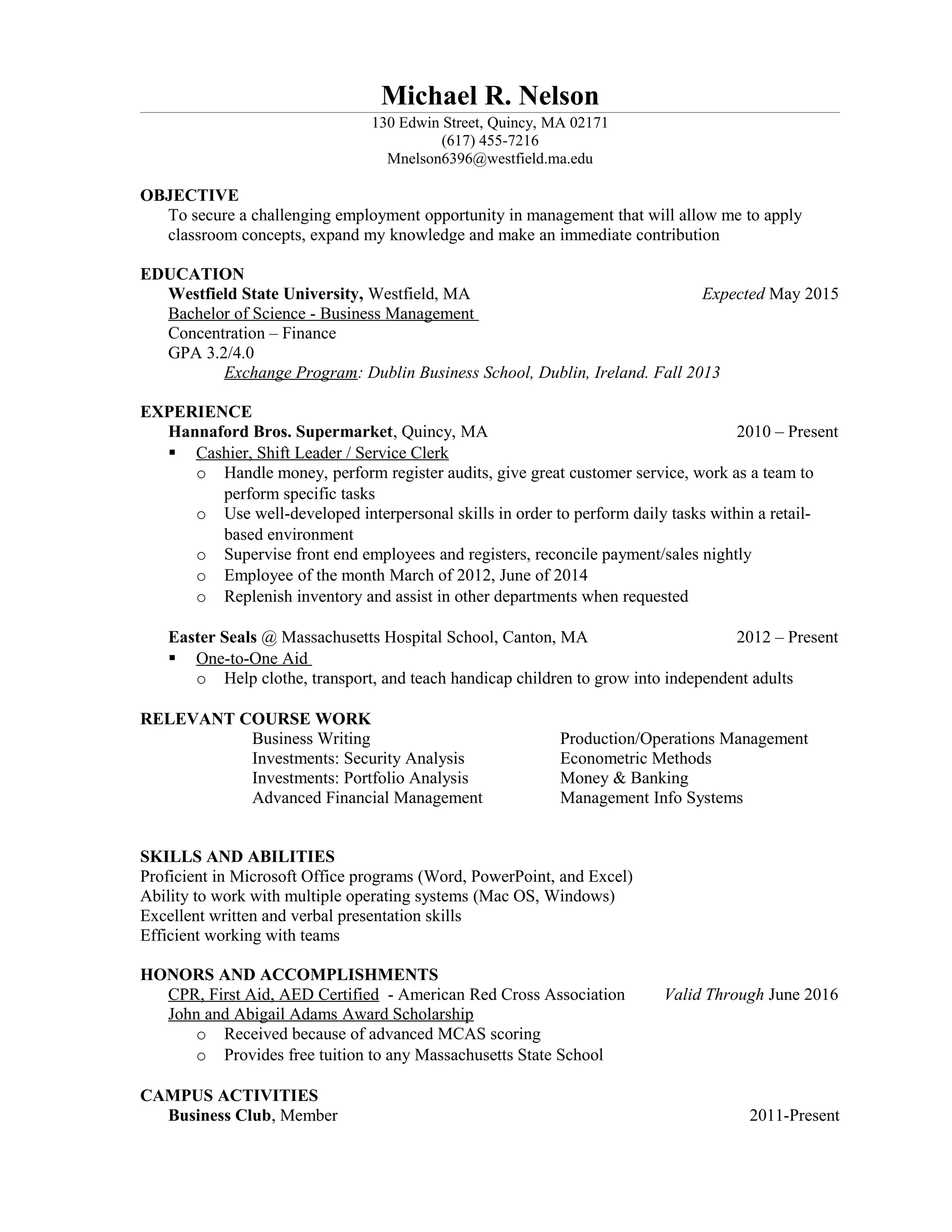 M.NELSON-RESUME-FEB2015 | PDF
