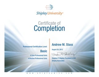 Shipley Univ Capture Mgr Certification | PPT