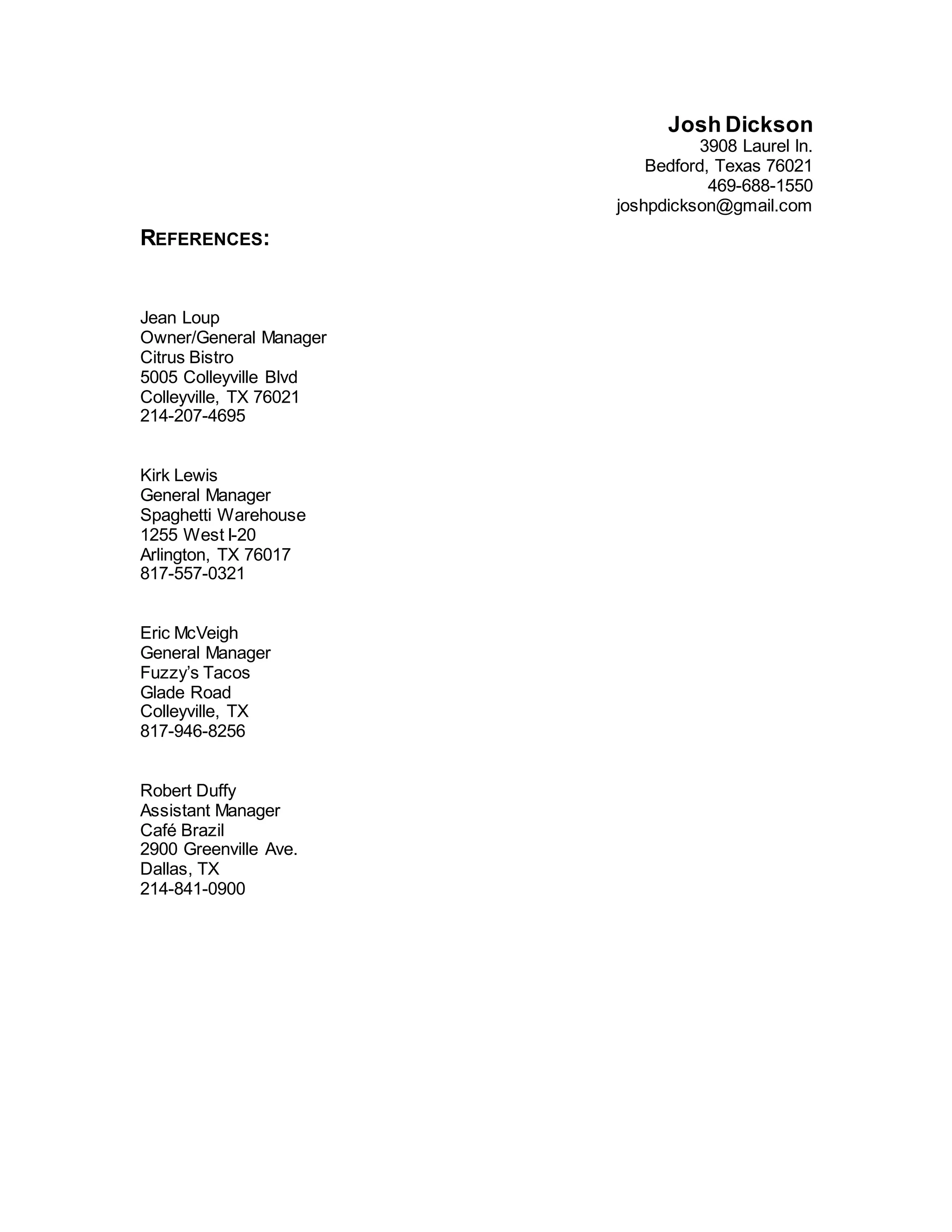 joshs references | DOCX