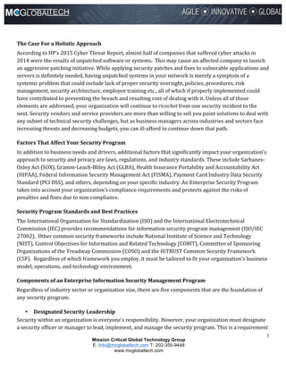 MCGlobalTech Commercial Cybersecurity Capability Statement | PDF | IT ...