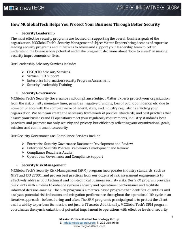 MCGlobalTech Commercial Cybersecurity Capability Statement