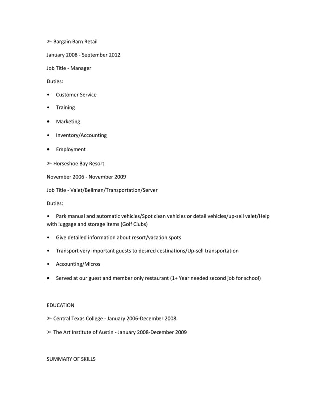 Resume Anthony Jones RTF | RTF