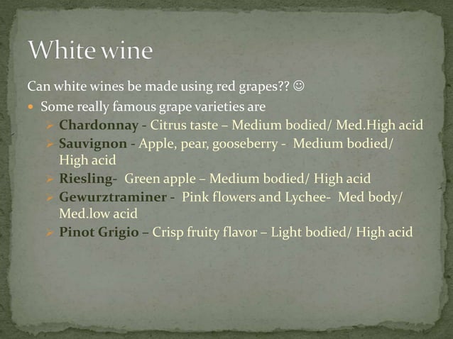 BASIC WINE TRAINING | PPTX | Alcoholic Beverages | Food & Drink