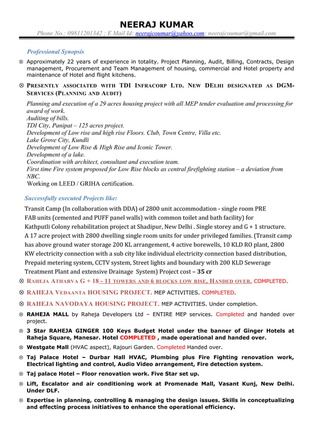 neeraj kumar - resume (1) | PDF