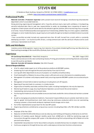 Steven_Ide_CV | DOCX | Logistics | Business