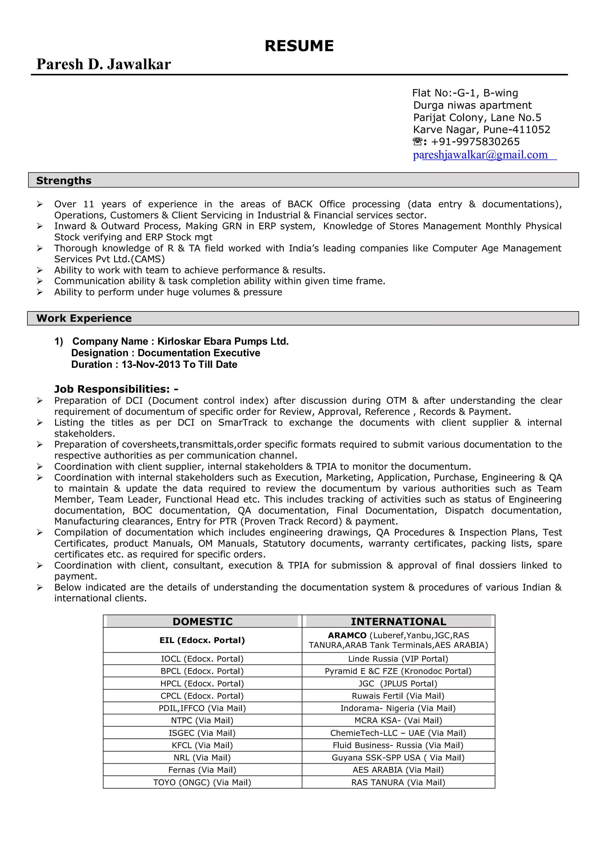 Paresh Resume | PDF