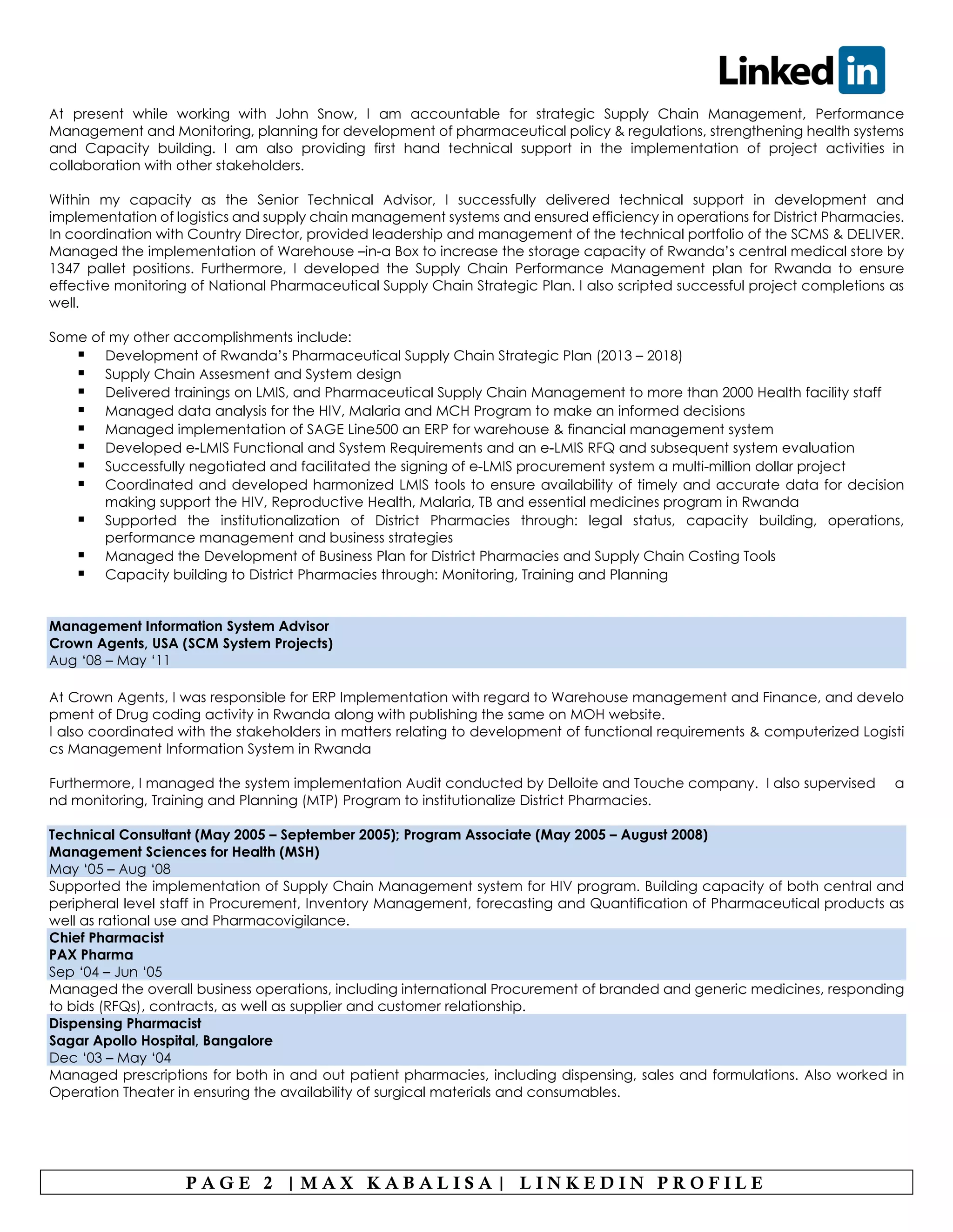 Max Kabalisa_10253_LinkedIn_FINAL | PDF