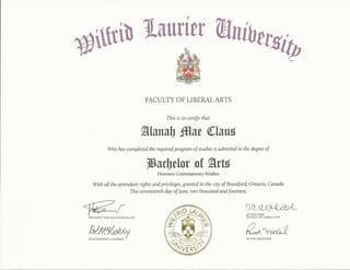 Wilfrid Laurier Diploma | PDF