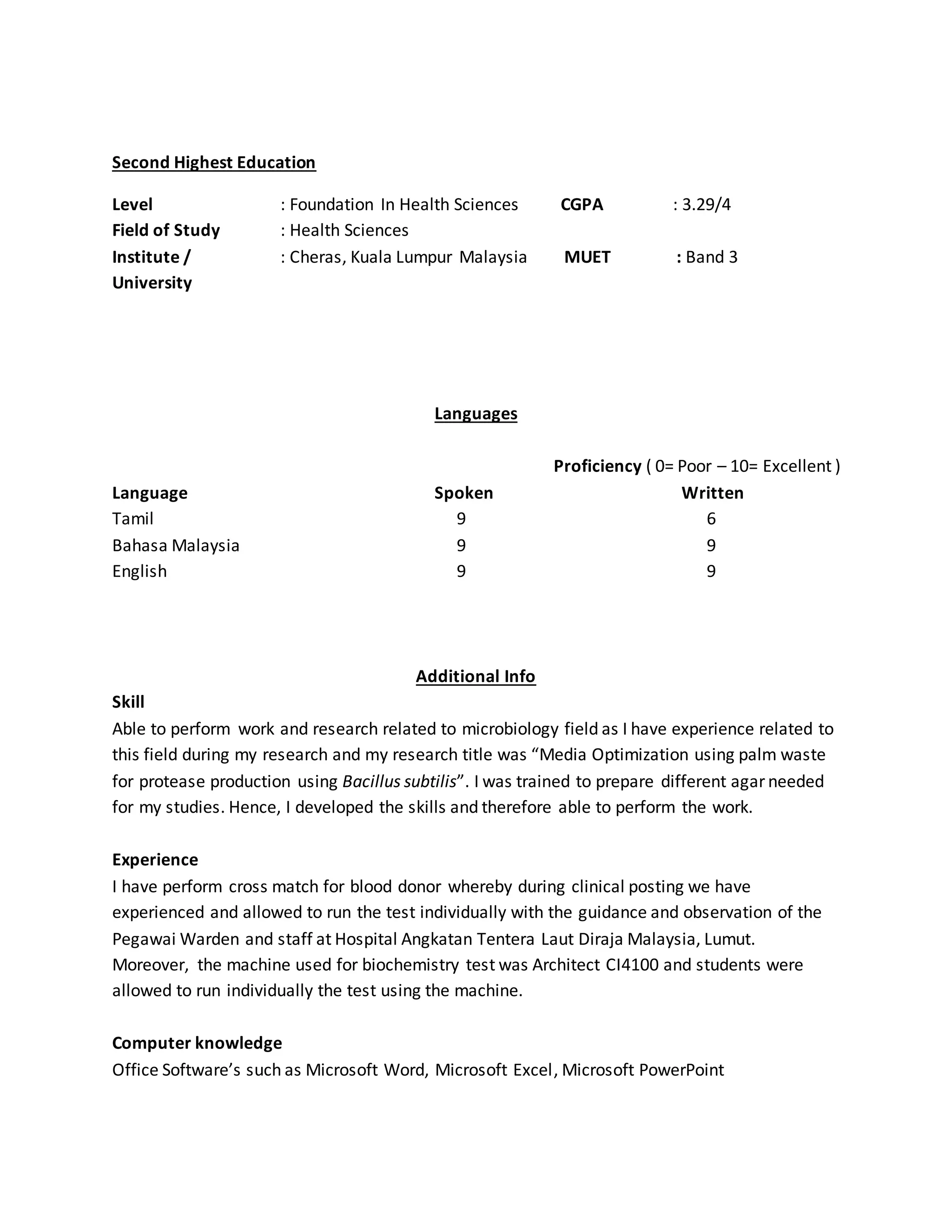 Aruna (Resume) | PDF