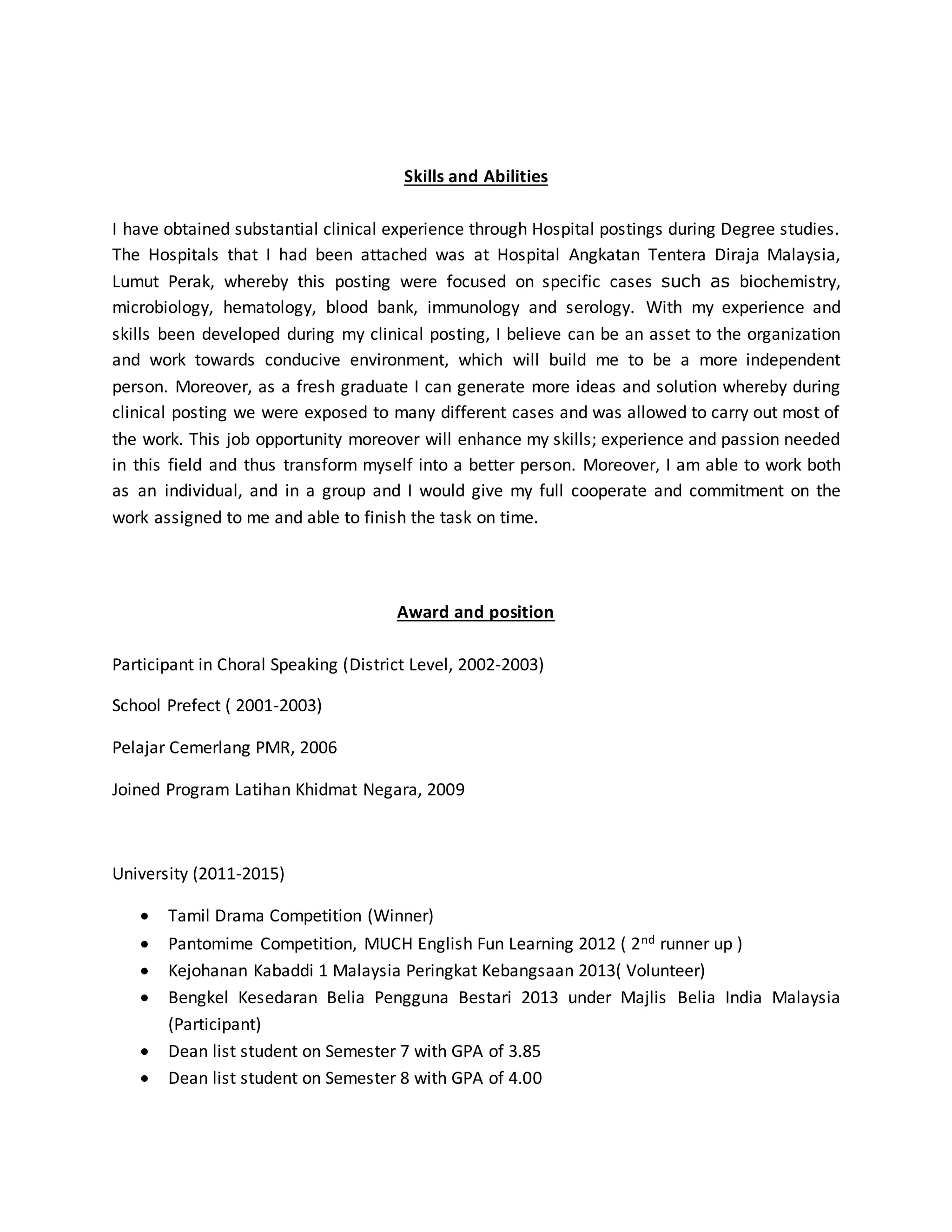 Aruna (Resume) | PDF