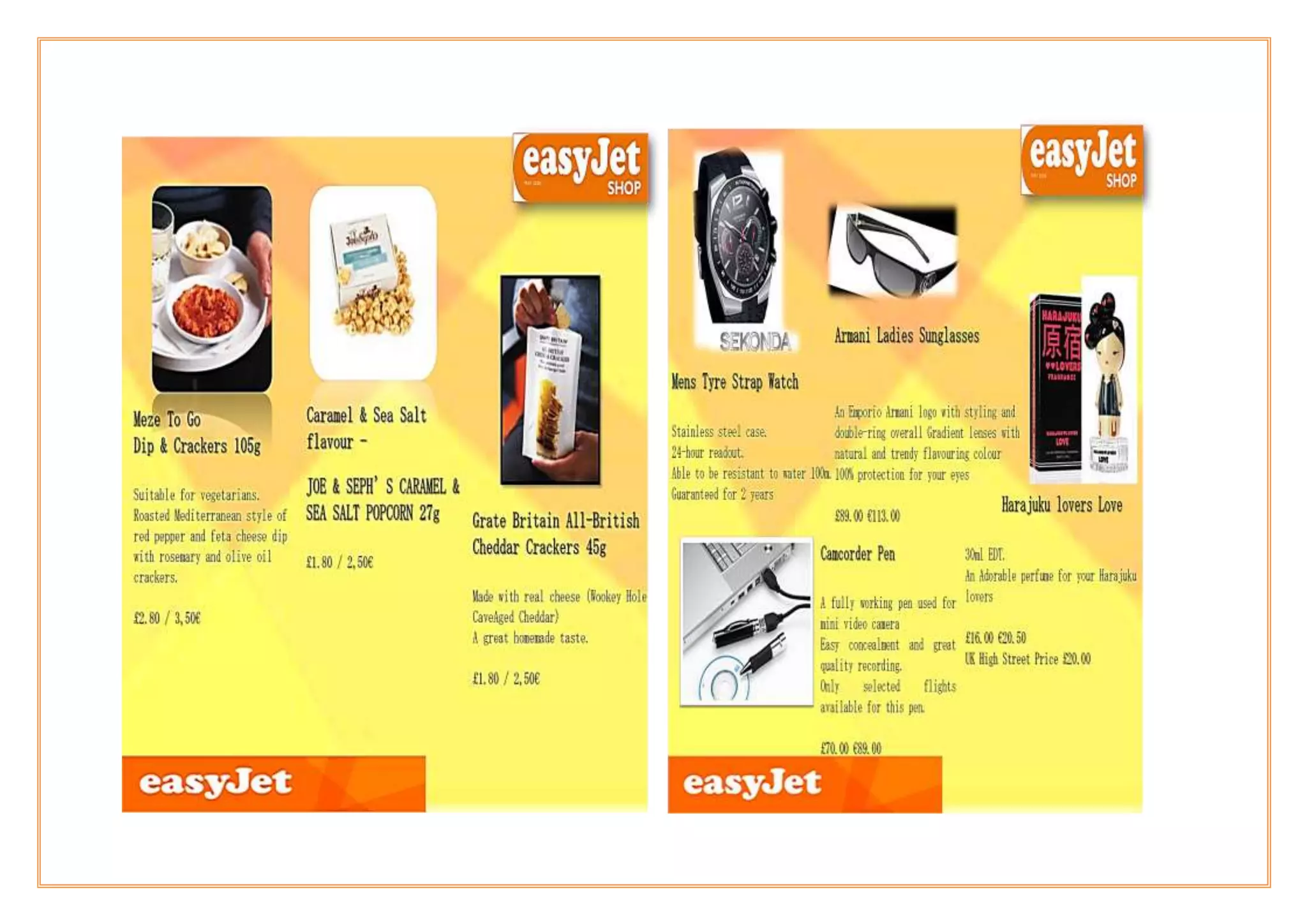 BOB EASYJET MENU | PPT